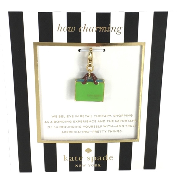 kate spade | Jewelry | Nwt Kate Spade How Charming Shopping Bag Charm ...